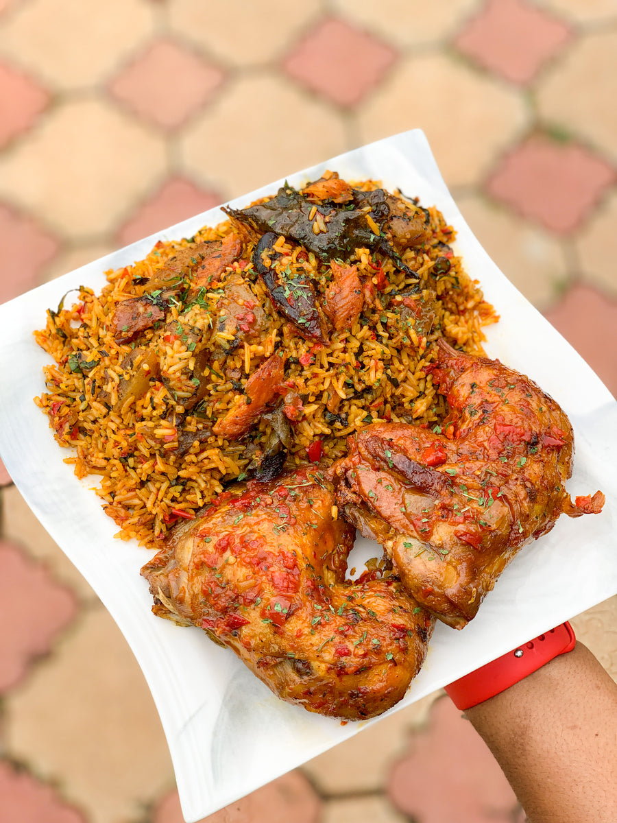 Native Rice (with bits of Fish/Kpomo) | The Best Nigerian Food in Kigali